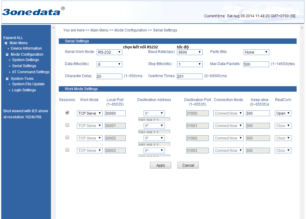 Cách sử dụng, kết nối bộ chuyển đổi Rs232/485/422 sang Ethernet NP301?